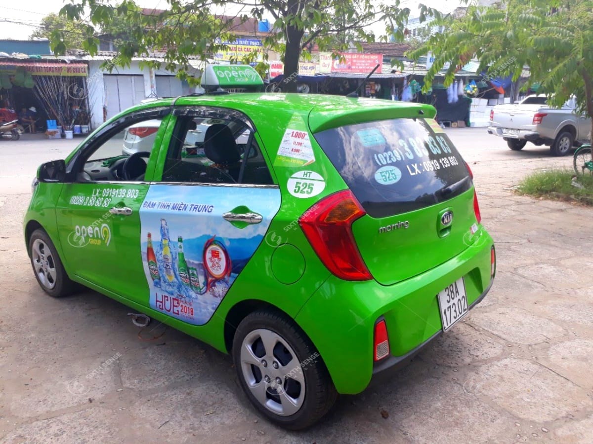 Quảng cáo trên taxi Open 99 tại Hà Tĩnh - Bia Huda - Viết bài PR quảng ...